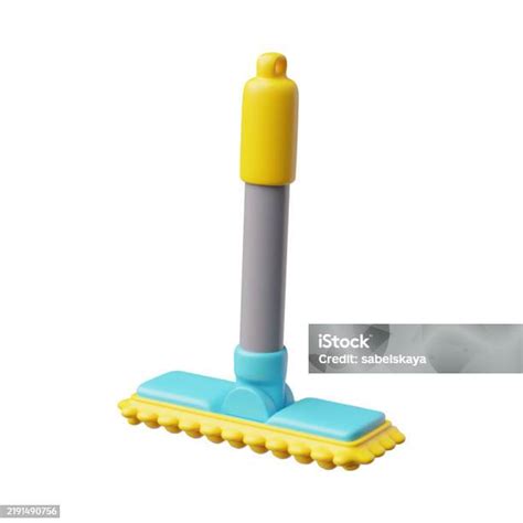 고립 된 배경에서 청소하기위한 걸레의 이미지가 있는 벡터 3d 그림 3차원 형태에 대한 스톡 벡터 아트 및 기타 이미지 3차원 형태 가사 집안일 가정 생활 Istock
