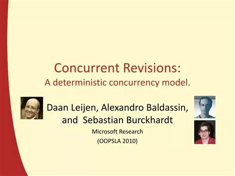 ppt concurrent revisions a deterministic concurrency model