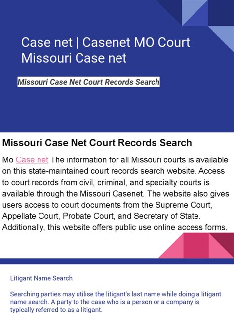 Case Net Casenet Mo Court Missouri Case Net Pdf Lawsuit