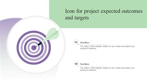 Icon For Project Expected Outcomes And Targets Ppt Template