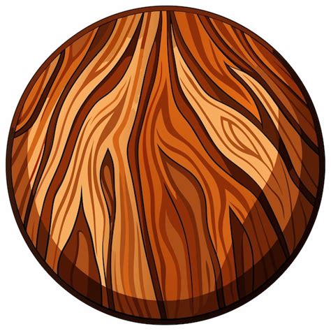 Circular Wooden Surface With Curved Grain Pattern Premium Ai Generated Vector
