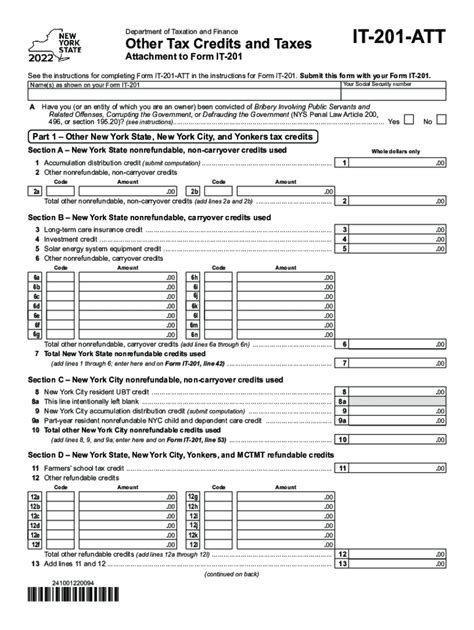 It 201 Att 2022 2024 Form Fill Out And Sign Printable PDF Template
