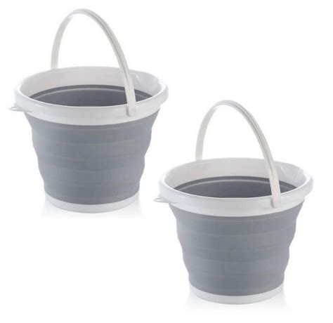 Bayli Mülleimer 2er Set Faltbarer Eimer 5l Wassereimer Faltbar Für