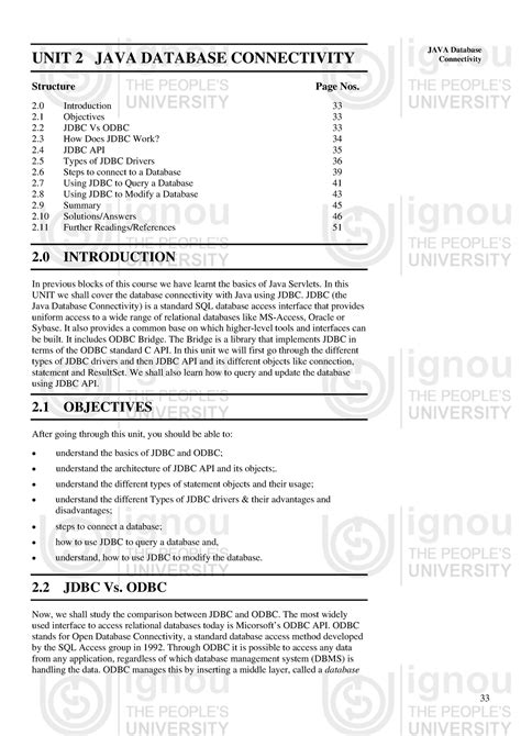 Unit 2 Notes Java Database Unit 2 Java Database Connectivity