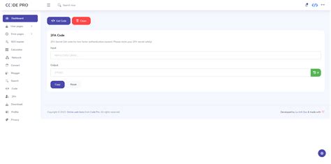 Tools Get Code 2fa Two Factor Authentication Sata Cộng đồng Công