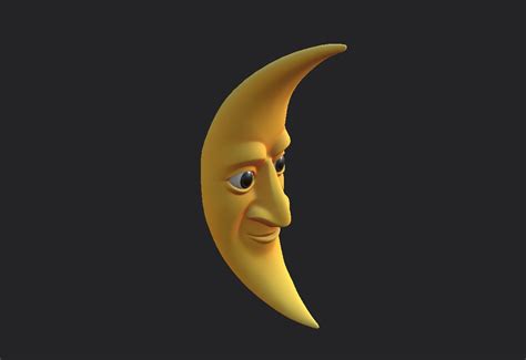 Cartoon Moon Without Face