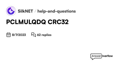 Pclmulqdq Crc32 Silknet Pclmulqdq Crc32 Silknet