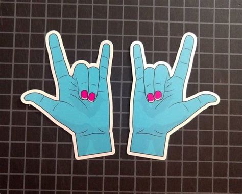 2x I Love You Sign Language Asl 4 Stickers I Love You Signs Sign