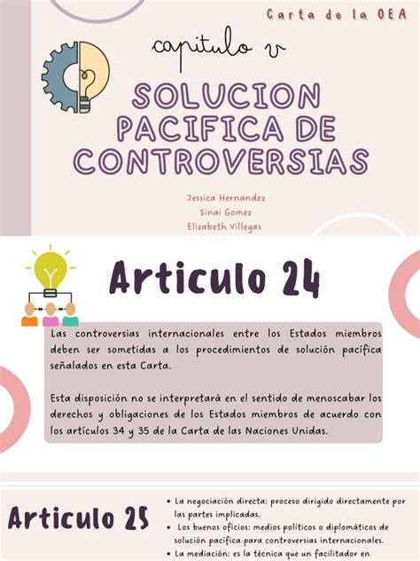 Solución Pacífica De Controversias Oea Pdf