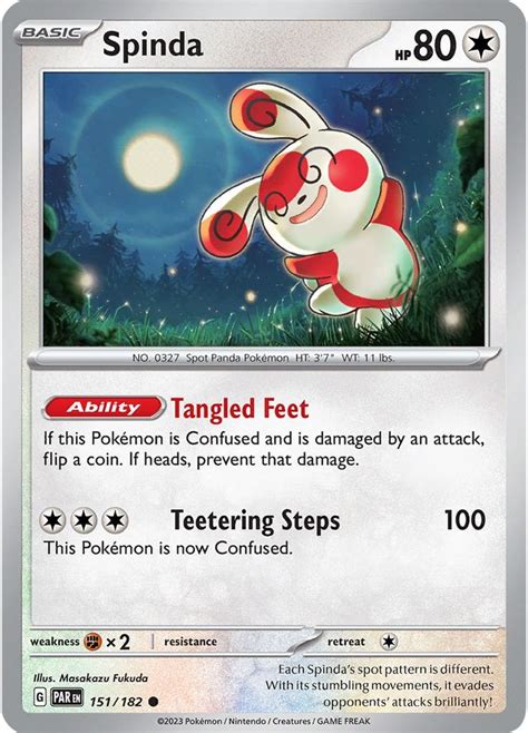 Spinda Paradox Rift Serebii net Pokémon Card Database Pokemon