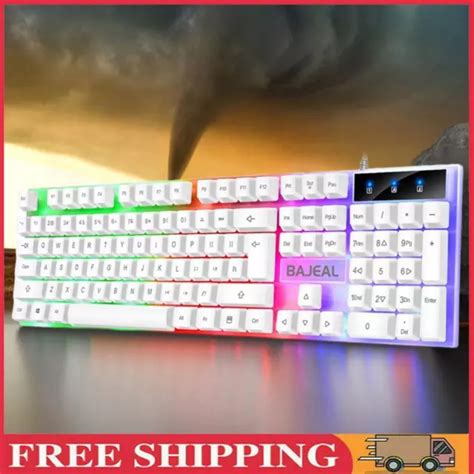 RGB WIRED KEYBOARD Mouse Set Gaming Keyboard Mouse Kit USB For PC Gamer Laptop EUR