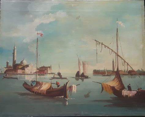Opera Olio Su Tela Veduta Della Laguna Di Venezia Inizio Catawiki