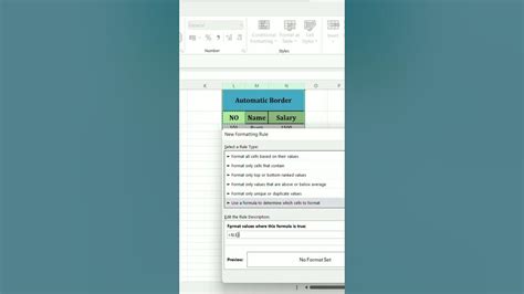 do the automatic border in excel ☑️😲 excelshorts excel exceldataanalytics exceltips youtube