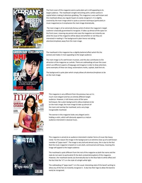 Magazine Cover Analysis Pptx