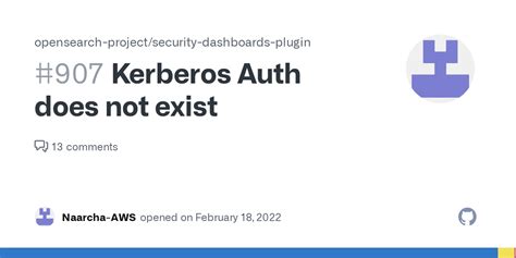 Kerberos Auth Does Not Exist · Issue 907 · Opensearch Projectsecurity