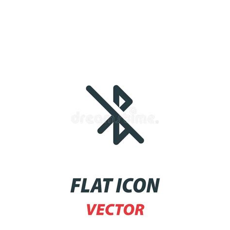 No Bluetooth Icon In A Flat Style Vector Illustration Pictogram On White Background Editorial