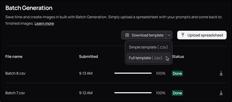 Batch Generation