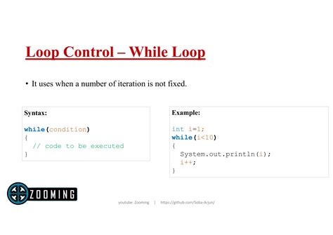 Java Loop Control Ppt