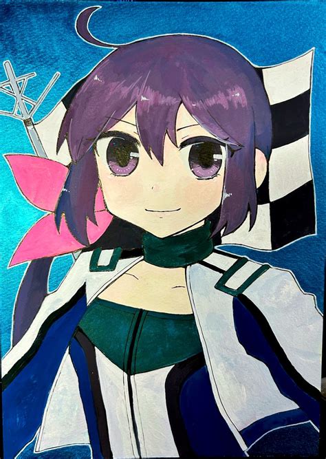 曙艦これ 「レースクイーン曙アナログ絵 」フジノ🍶のイラスト