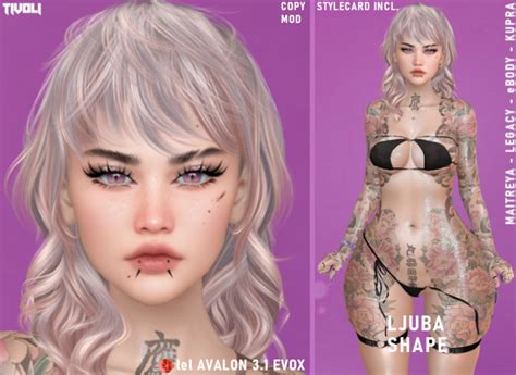 Second Life Marketplace Tivoli Inc Avalon Shape Lelutka Avalon