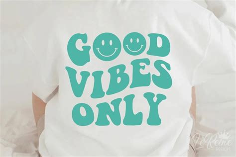Good Vibes Only Svg Retro Svg Hippie Svg Wavy Text Svg