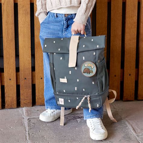 Lässig Rucksack Mini Rolltop Backpack Happy Prints Midnight Blue