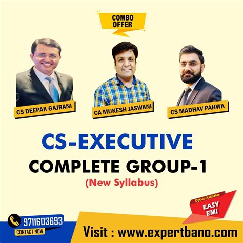 Cs Executive Group 1 All Subjects Combo Cs Deepak Gajrani Ca Mukesh
