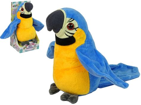 Interactive Talking Parrot Blue Repeating Words Wasserman Eu