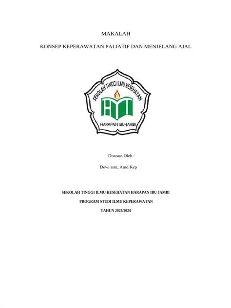 Dewi Arni Tugas Kep Menjelang Ajal Pdf