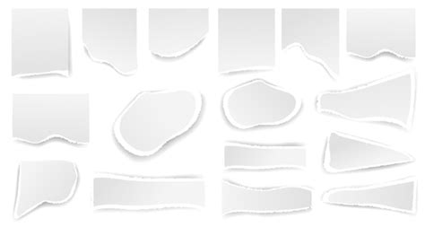 흰색 찢어진 종이 구멍 찢어진 태그 및 프레임 프리미엄 벡터
