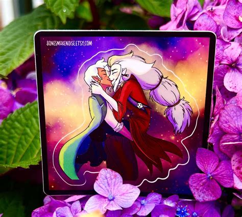 Owl House Eda And Raine Kiss Weatherproof Vinyl Sticker Toh Raeda Etsy