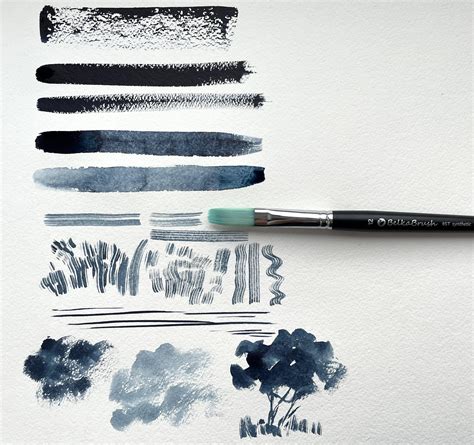 Кисть овальная удлиненная синтетика BelkaBrush - Belka Brush Shop