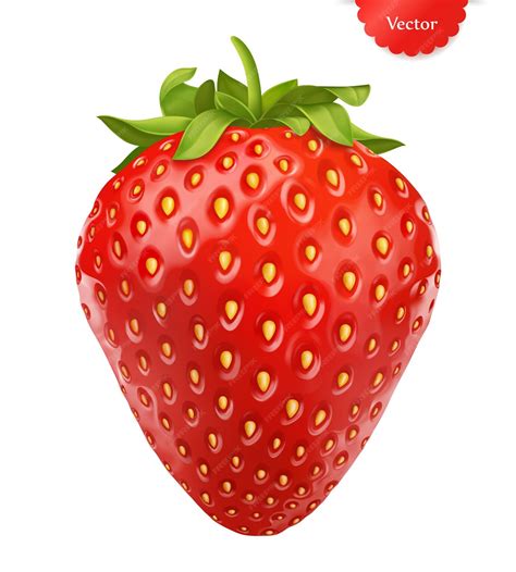 Premium Vector Strawberry Realistic 3d Vector Illustration Isolated
