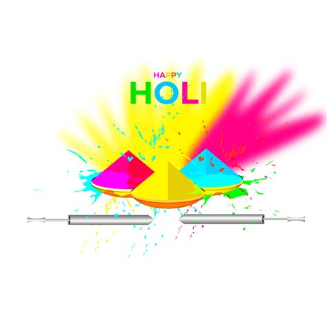 Happy Holi Festival Design With Splashing Color 20574312 Png