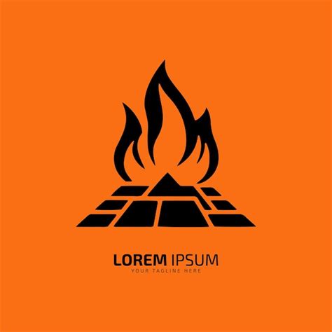 Premium Vector Minimal Or Abstract Fire With Wood Logo Vector Icon Silhouette Isolated On