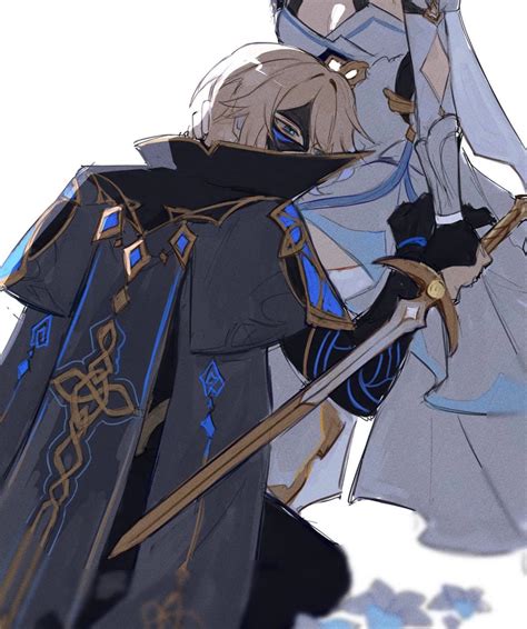 Lumine And Dainsleif Genshin Impact Drawn By Majunjuu Danbooru