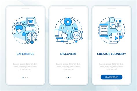 Multiverse Layers Blue Onboarding Mobile App Screen Welcome Online Banner Vector Welcome