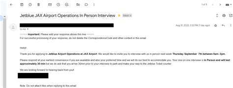 Jetblue Ao Interview Request R Cabincrewcareers