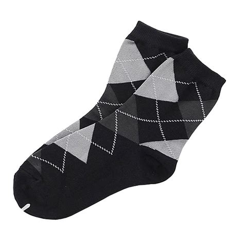 셀럽하우스 여성용 스타일리시한 패션양말 검정5켤레 아가일 여자양말 케쥬얼