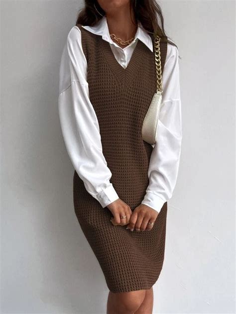 Pin by my name... on КрасотА | Sleeveless sweater dress, Casual work ...