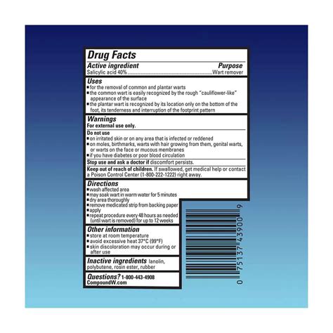 Buy Compound W Maximum Strength One Step Invisible Wart Remover Strips