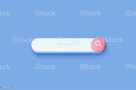 파란색 배경의 사실적인 검색 표시줄입니다 웹 사이트 및 Ui 디자인에 대한 양식 템플릿을 검색합니다 웹 검색 버튼 개념 3차원