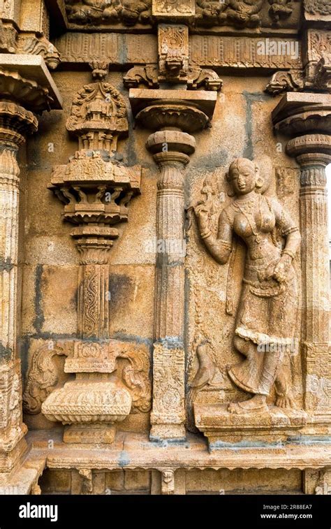 Richly Carved Sculptures On The Wall Of Venugopalaswamy Temple In Sri