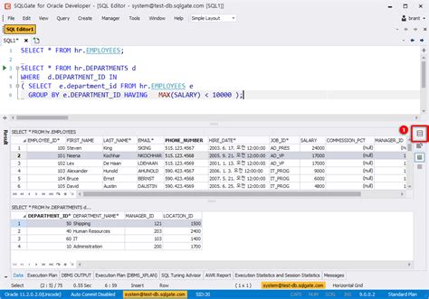 Using The Advanced Sql Editor · Sqlgate The Most Intelligent Ide For