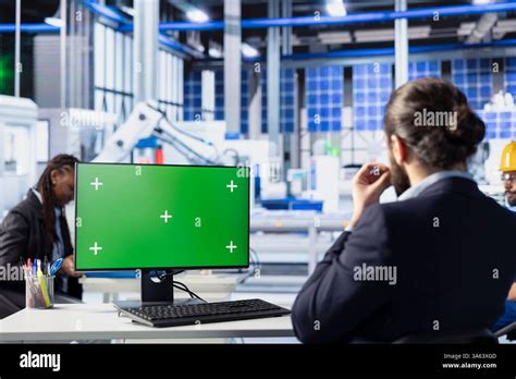 Solar Panels Manufacturing Plant Worker Developing New Photovoltaic Materials And Technologies