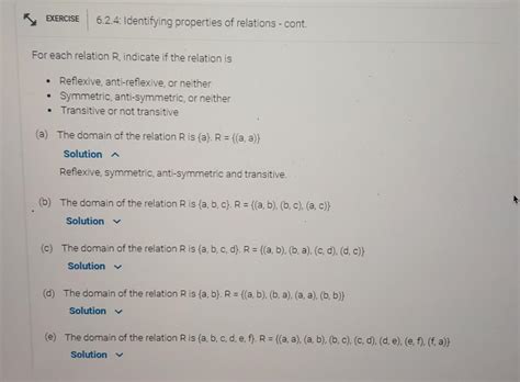Solved For Each Relation R Indicate If The Relation Is Chegg Com