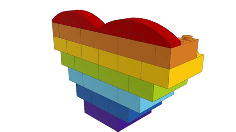 Lego Moc 11005 Rainbow Heart Rpc Moc 1118 By Julien1001