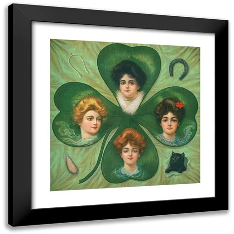 Anonymous 12x12 Black Modern Framed Museum Art Print Titled Clover
