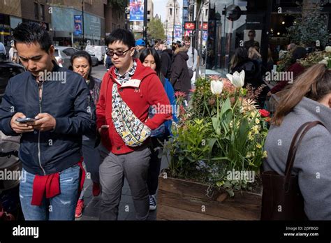 People Out And About In Covent Garden The On 10th April 2022 In London