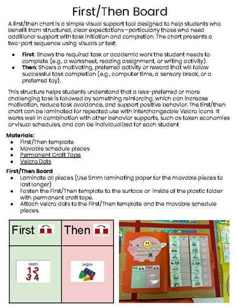 First Then Visual Board First Then By Jennifer Hensley Tpt